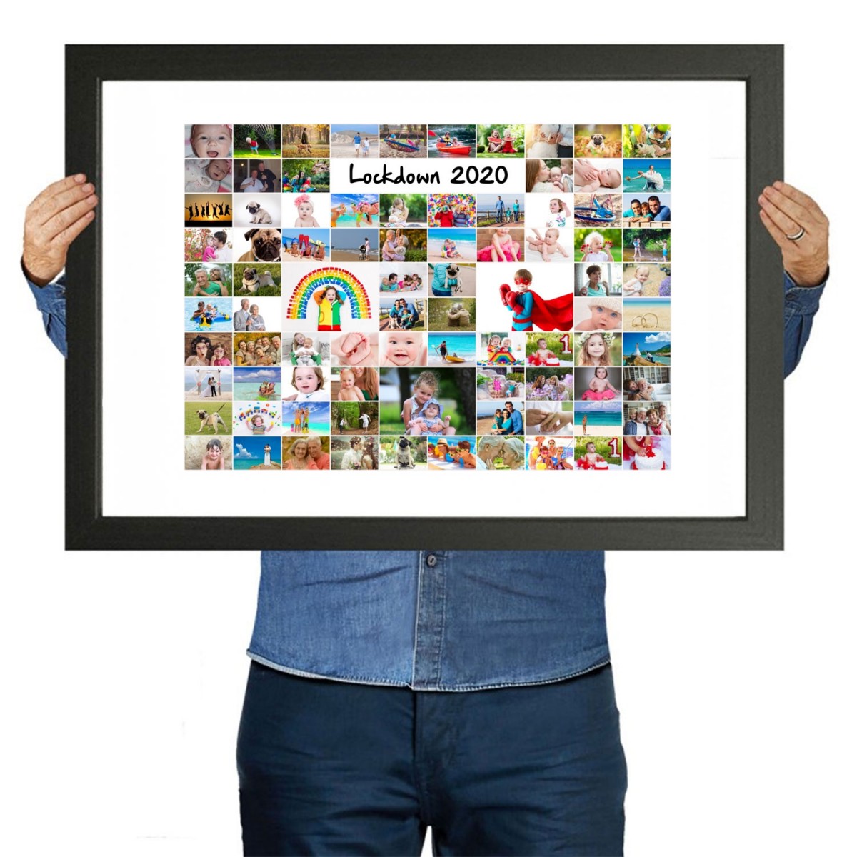 Large family eighty seven photo collage