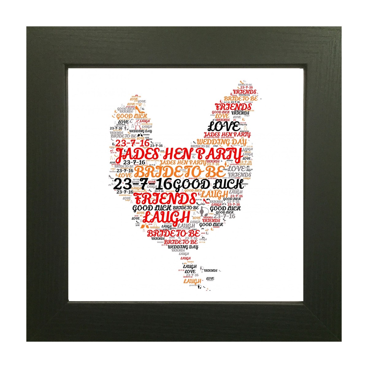 word art hen party